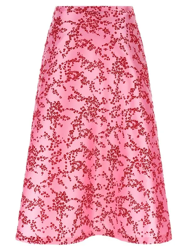 Alberta Ferretti Mikado Floreale' Skirt