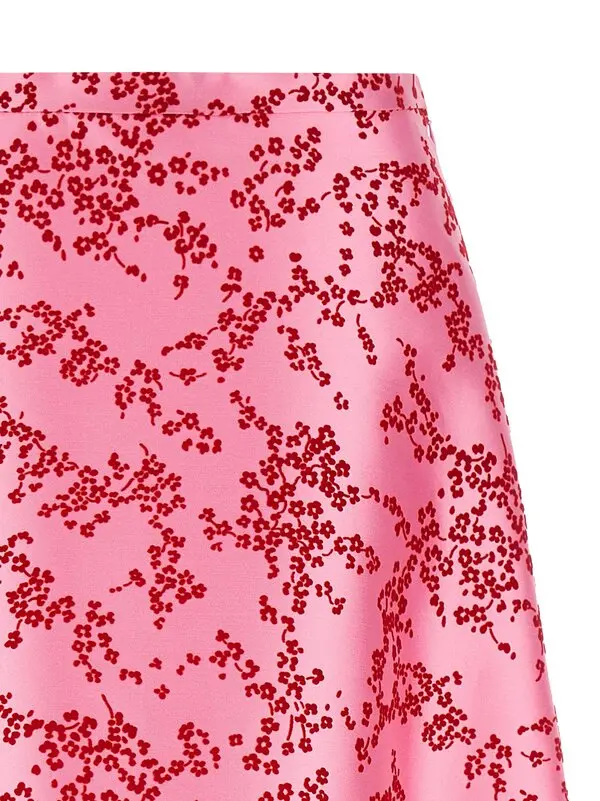 Alberta Ferretti Mikado Floreale' Skirt