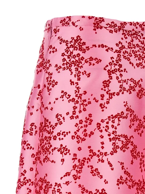 Alberta Ferretti Mikado Floreale' Skirt