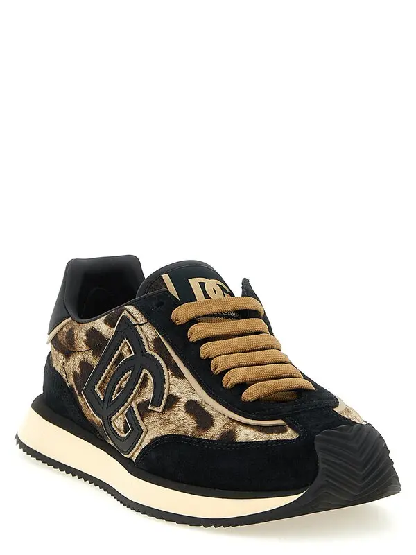 Dolce & Gabbana Dg Cushion' Lace And Suede Sneakers