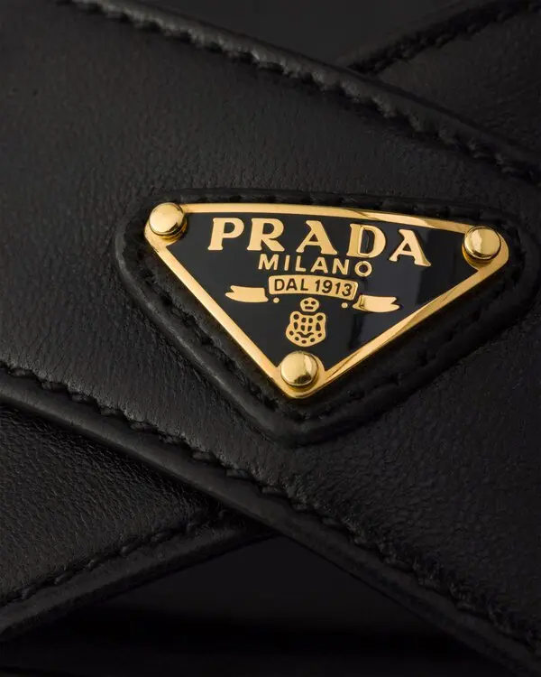 Prada Nappa Leather Platform Sandals With Ankle Strap And Logo Detail - Black
