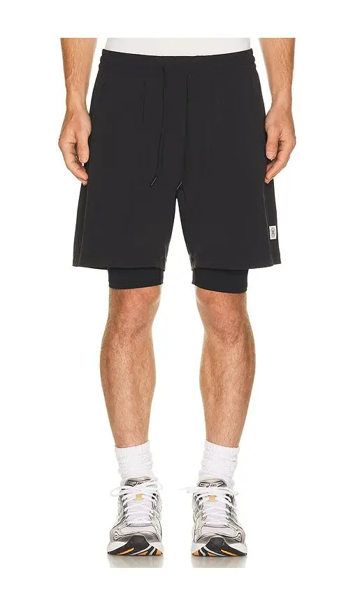 Reigning Champ 4-way Stretch Nylon Combo Standard Training Short 7 Inch Inseam - Black