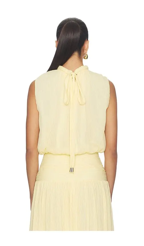 CAMILA COELHO Leora Cropped Top - Yellow
