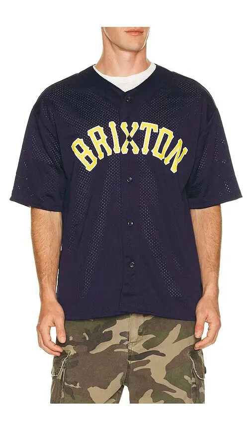 Brixton Mesh Short Sleeve Baseball Jersey