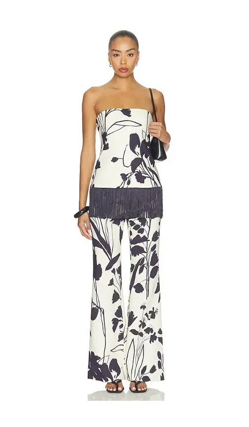 Cara Cara Benita Strapless Top With Fringe Detail - Ivory