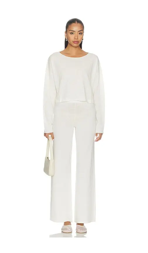 Eterne Cropped Boatneck Top