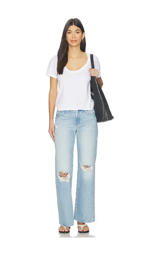 LA LIGNE Scoop Short Sleeve Molly Tee