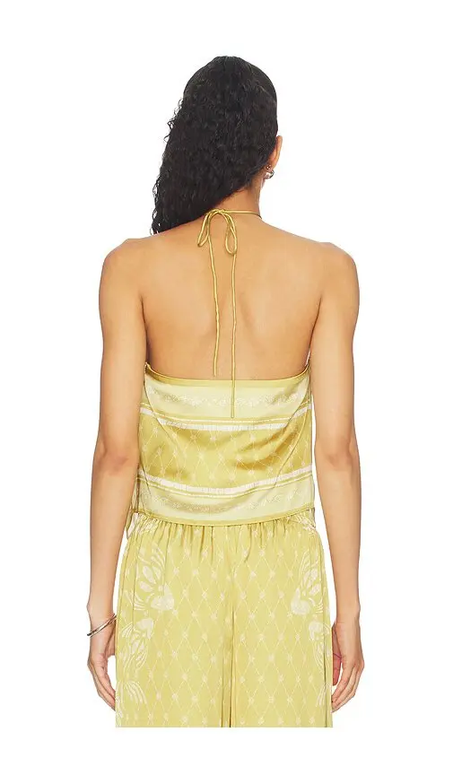 SHANI SHEMER Jessie Halterneck Top - Mustard