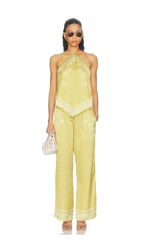 SHANI SHEMER Jessie Halterneck Top - Mustard