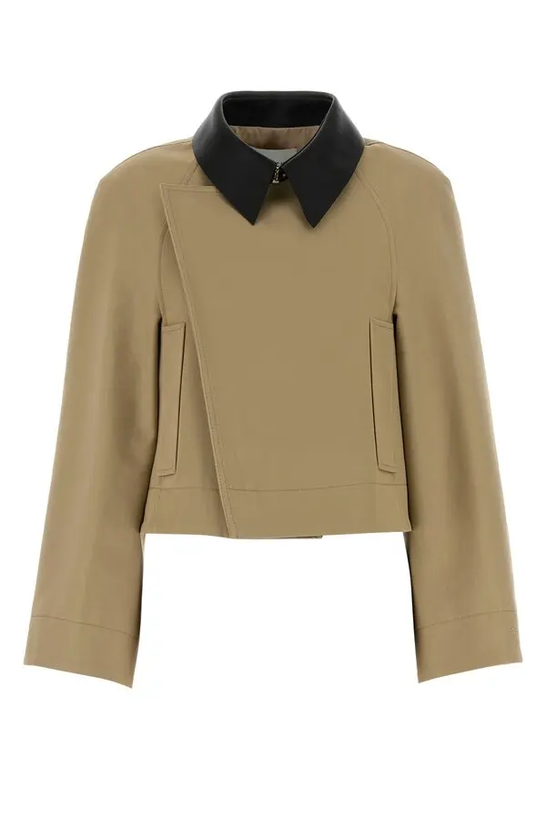 Givenchy Jacket With Leather Collar - Light Brown