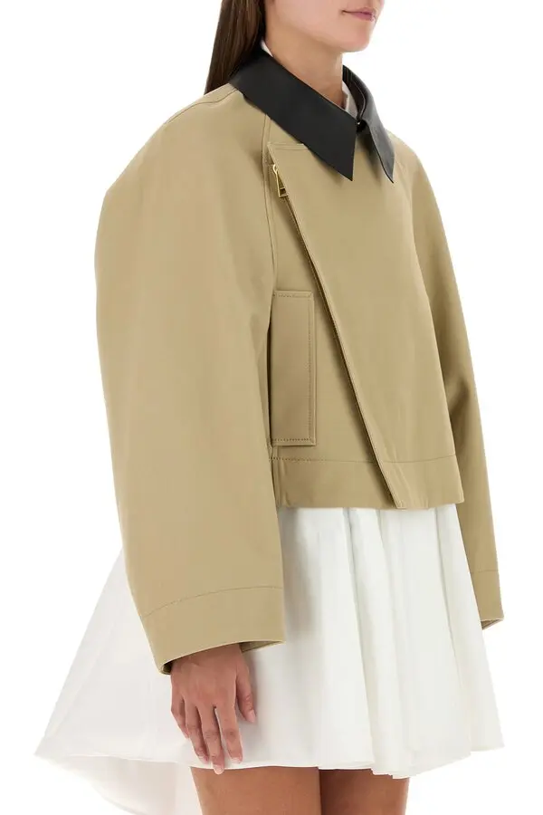 Givenchy Jacket With Leather Collar - Light Brown