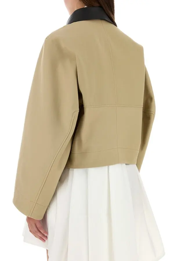 Givenchy Jacket With Leather Collar - Light Brown