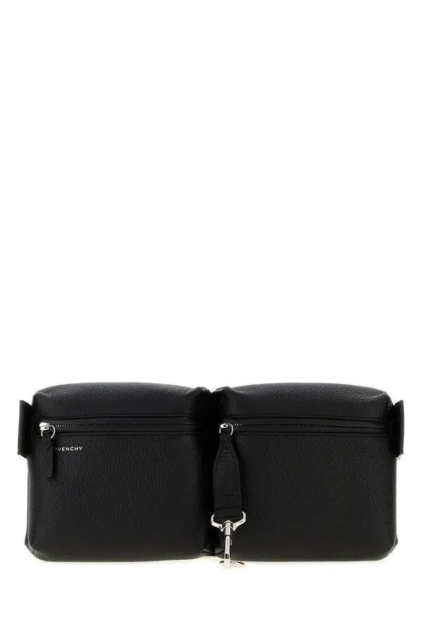 Givenchy Leather Fold Belt Bag - Black