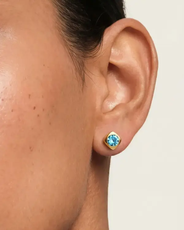 SOPHIE BLAKE Deco Studs Blue Topaz Earrings