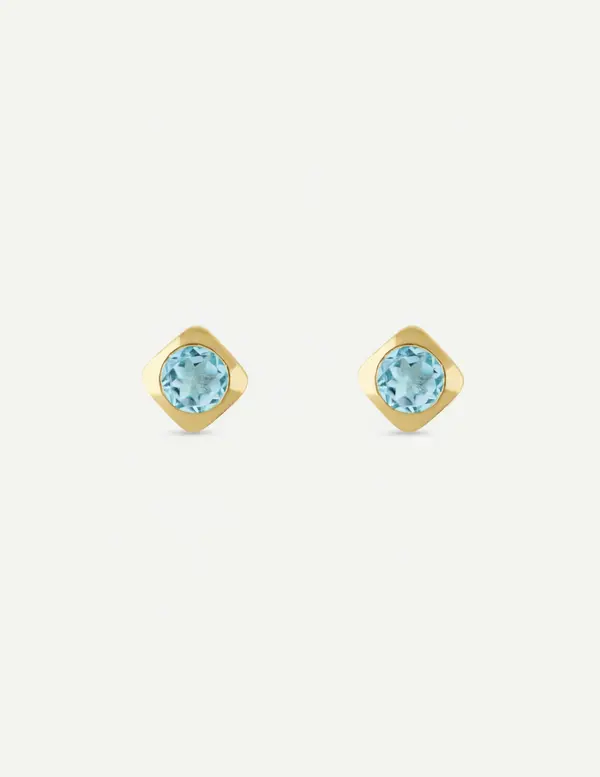 SOPHIE BLAKE Deco Studs Blue Topaz Earrings