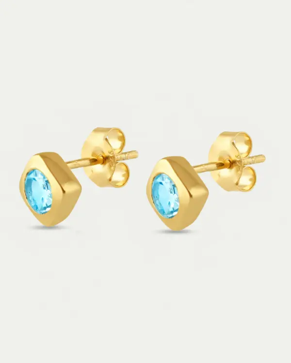SOPHIE BLAKE Deco Studs Blue Topaz Earrings