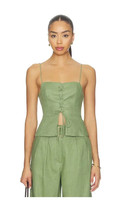 HEVRON Ophelia Top - Sage