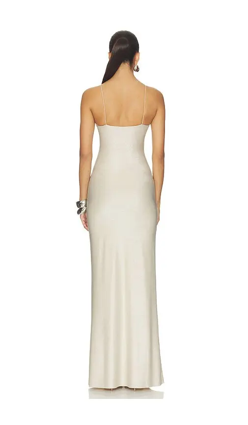 TIGER MIST Riley Dress In Metallic Gold