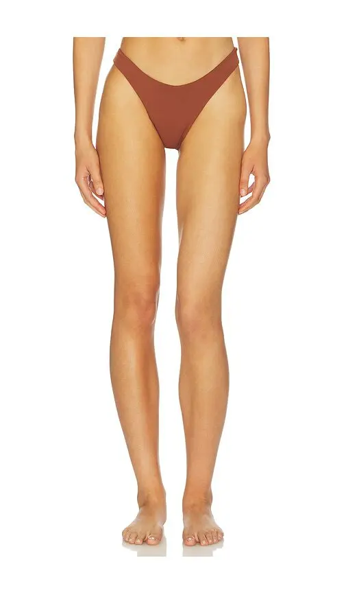 HAIGHT. Leila Bikini Bottom In Brown - Mid Brown
