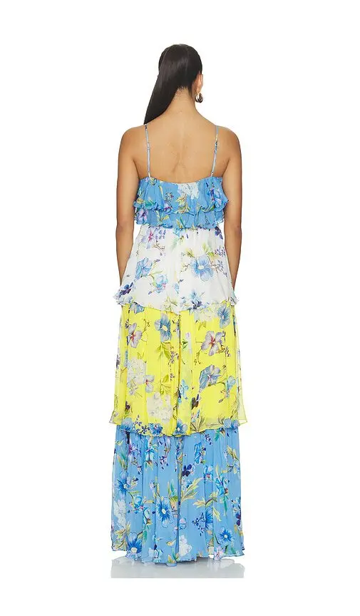 Hemant & Nandita Tiered Floral Maxi Dress