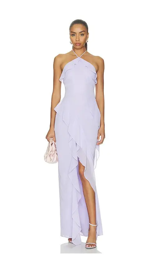 Amanda Uprichard Alessandra Maxi Dress In Purple