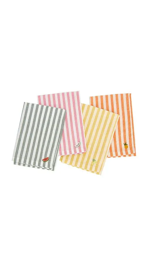 FRASIER STERLING Tutti Fruity Dinner Napkin Set In Green - N,a