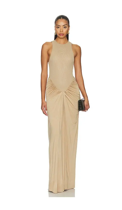 CAMILA COELHO Sabina Maxi Dress - Taupe
