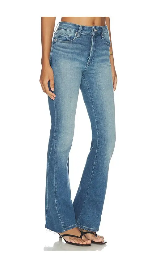 Good American Soft Tech Good Petite Bootcut Jeans In Blue