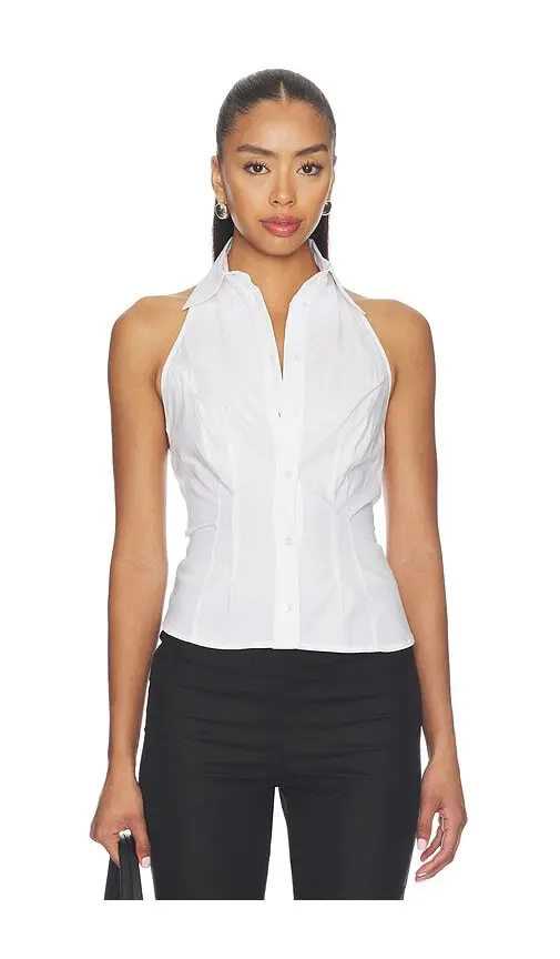 FAVORITE DAUGHTER The Behind The Bow Top - White