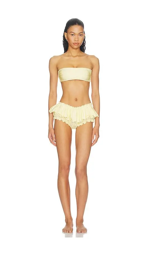 SHANI SHEMER Renu Bikini Top In Yellow
