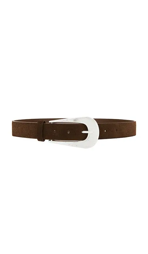 Free People Cannon Suede Belt In Brown - Espresso