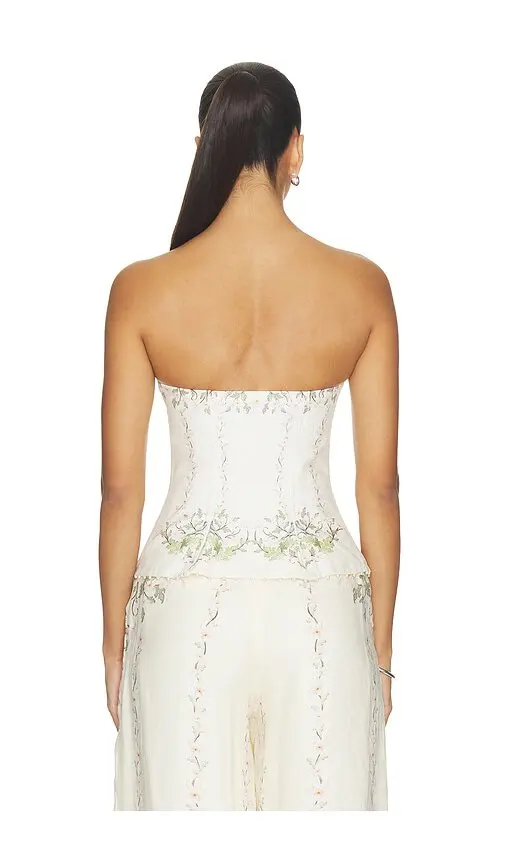 Agua Bendita Abelia Anhelo Top In Ivory