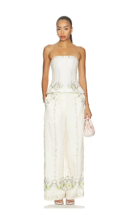 Agua Bendita Abelia Anhelo Top In Ivory