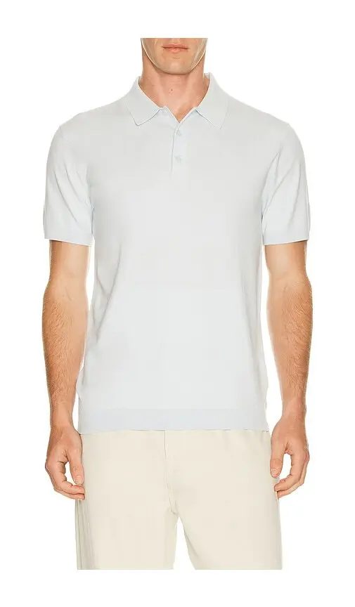 J. Lindeberg Ridge Knitted Polo In White - Skywriting