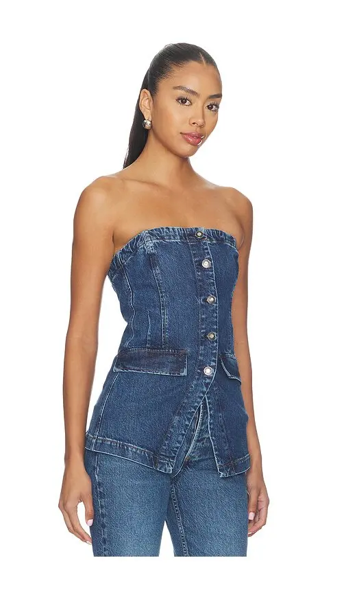 FAVORITE DAUGHTER The Phoebe Bustier In Blue