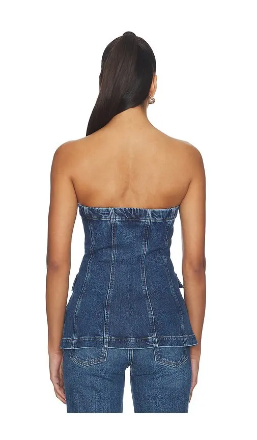 FAVORITE DAUGHTER The Phoebe Bustier In Blue