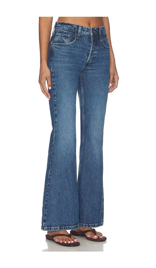 FAVORITE DAUGHTER The Maurice Mid Rise Flare In Blue
