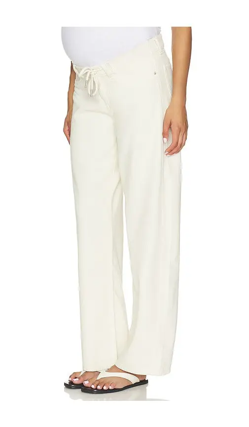 DL1961 X Bumpsuit Taylor Barrel Relaxed High Rise Maternity Jeans - Flax Aura