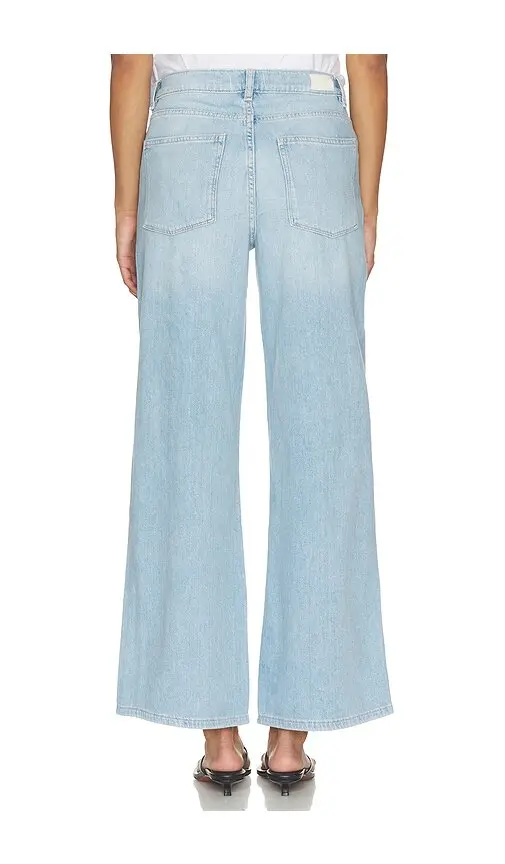 DL1961 X Bumpsuit Hepburn Wide Leg High Rise Maternity Jeans - Beachfront Aura