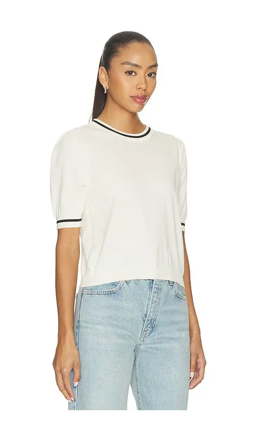 FRAME The Gathered Sweater In Cream