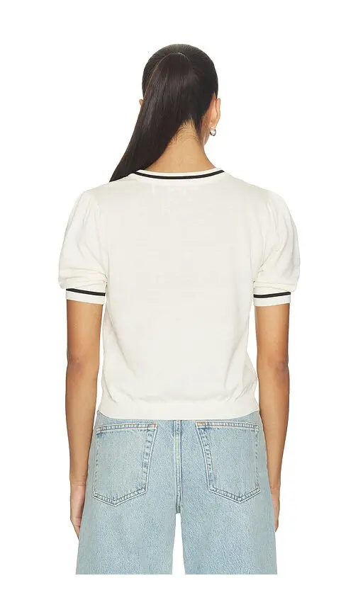 FRAME The Gathered Sweater In Cream