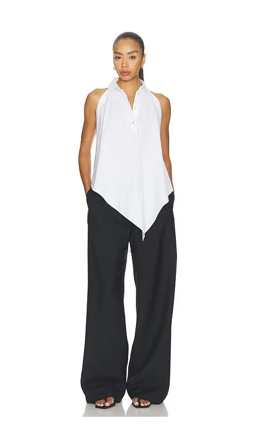 Helmut Lang Collar Scarf Top