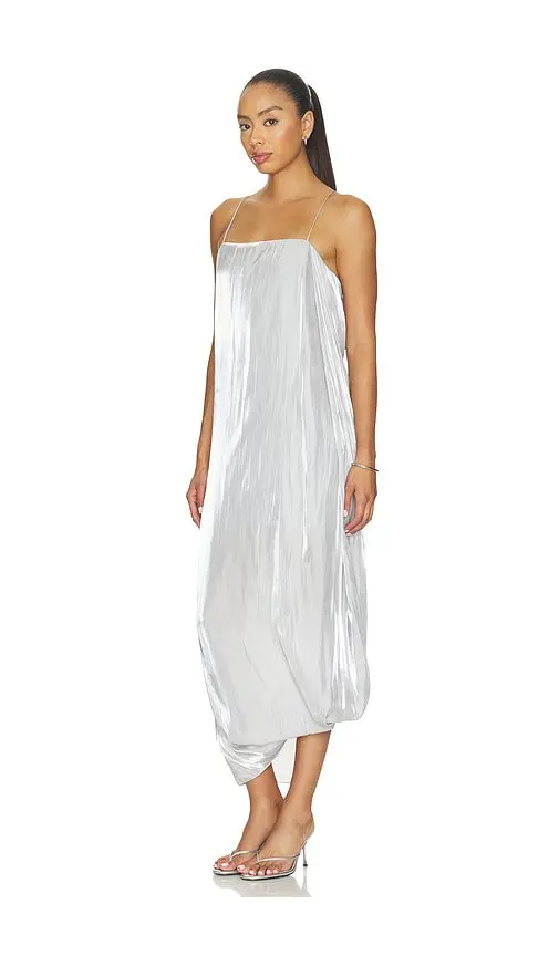 Helmut Lang Fluid Slip Dress In Grey
