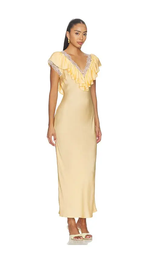 Ronny Kobo Gracie Dress In Yellow