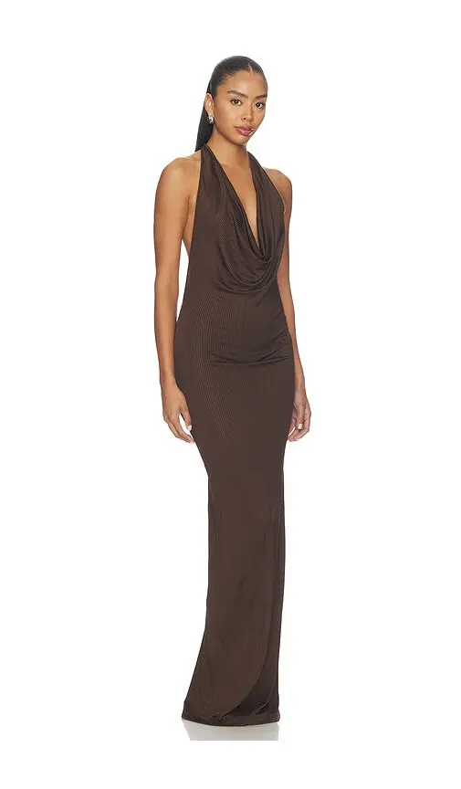 Eterne Gisele Maxi Dress In Brown