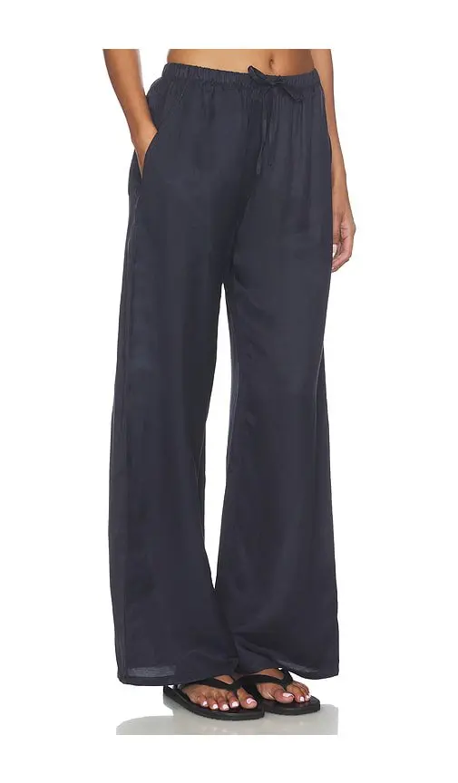 LESET Daniel Drawstring Pocket Pant In Navy