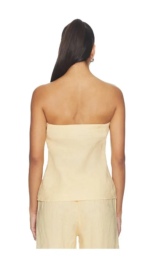 Donni. The Linen Tube Top In Yellow