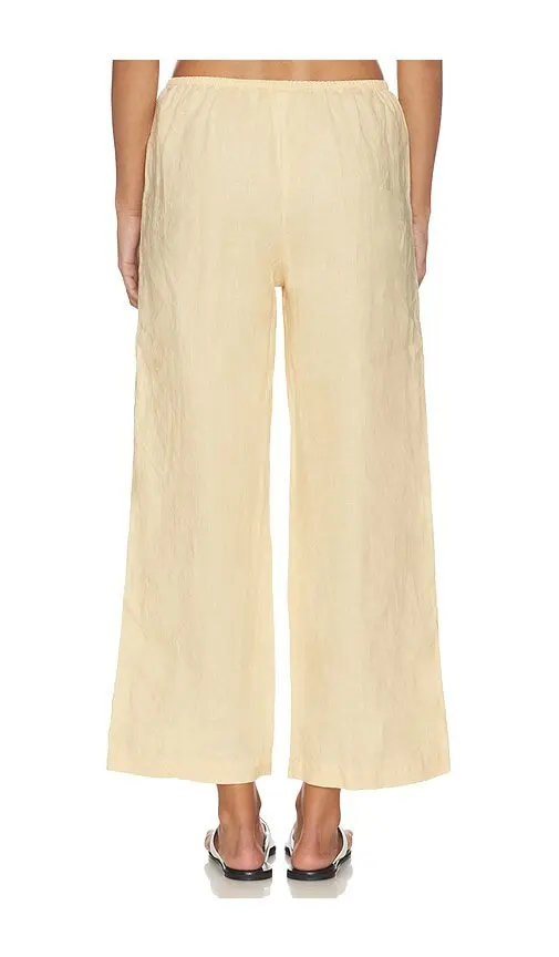 Donni. Linen Crop Racer Stripe Pant