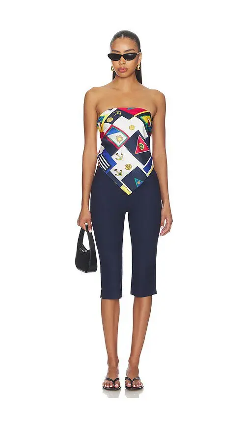SEROYA Hark Satin Top In Multi