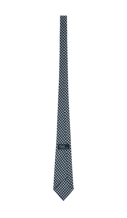 Polo Ralph Lauren Micro Gingham Vintage Neck Tie In Blue
